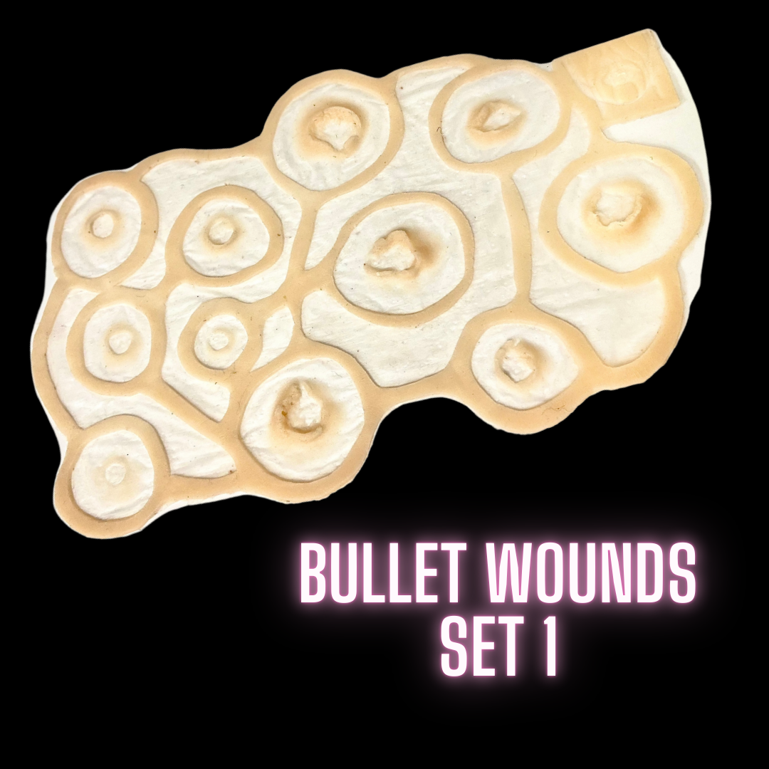 Bullet Wound Set | Silicone Prosthetics | SFX Make Up | Gunshot Wounds ...